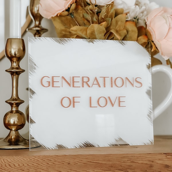 Generations of Love Sign Wood - Etsy