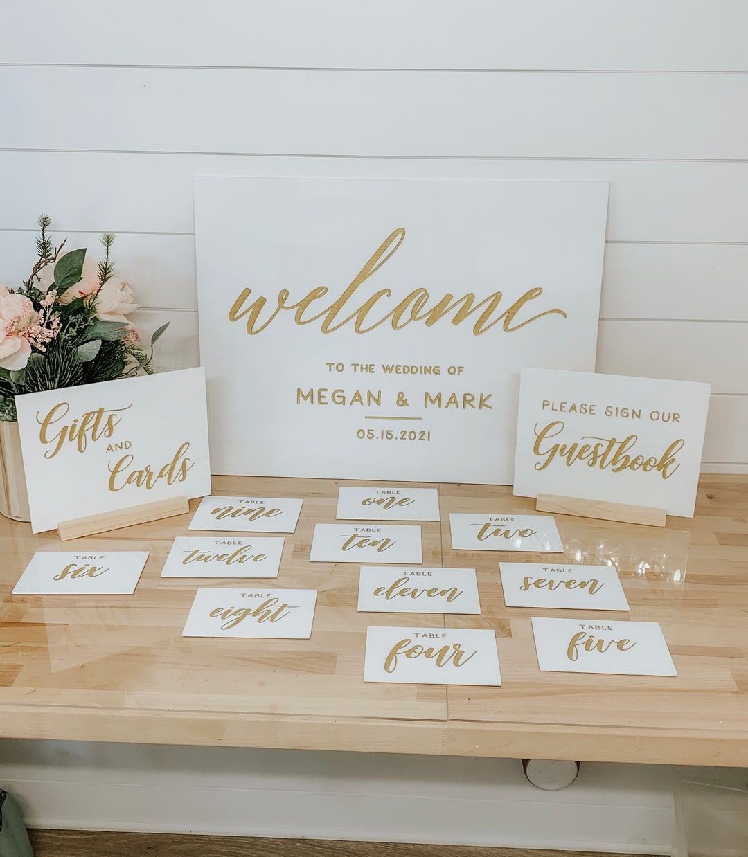 Acrylic Wedding Signs Bundle | Acrylic Sign Package | Custom Acrylic ...