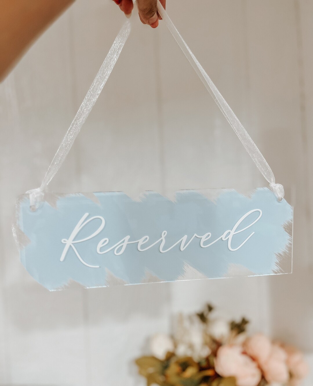 Reserved Hanging Table Signs | Acrylic Table Signs | Reserved Signs - Etsy