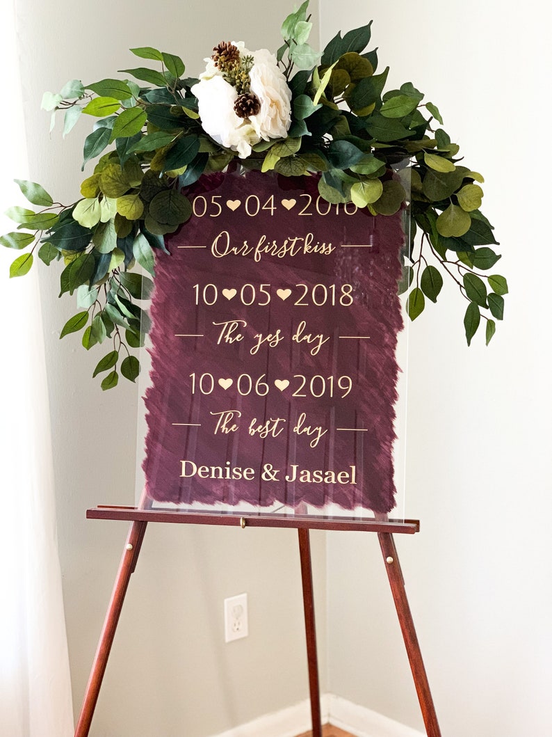 Love Timeline Acrylic Wedding Sign Wedding Signage Modern | Etsy