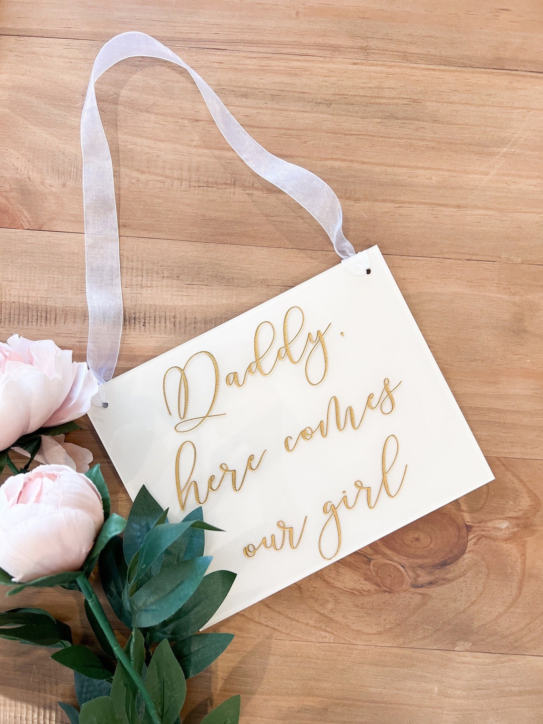 Ring Bearer Acrylic Sign, Painted Wedding Sign, Flower Girl Sign ...