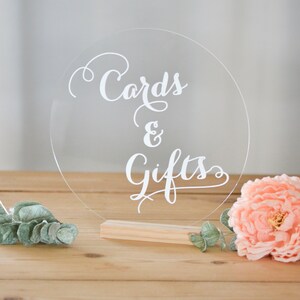 Cards & Gifts Freestanding Acrylic Sign, Round Acrylic Sign, Custom ...