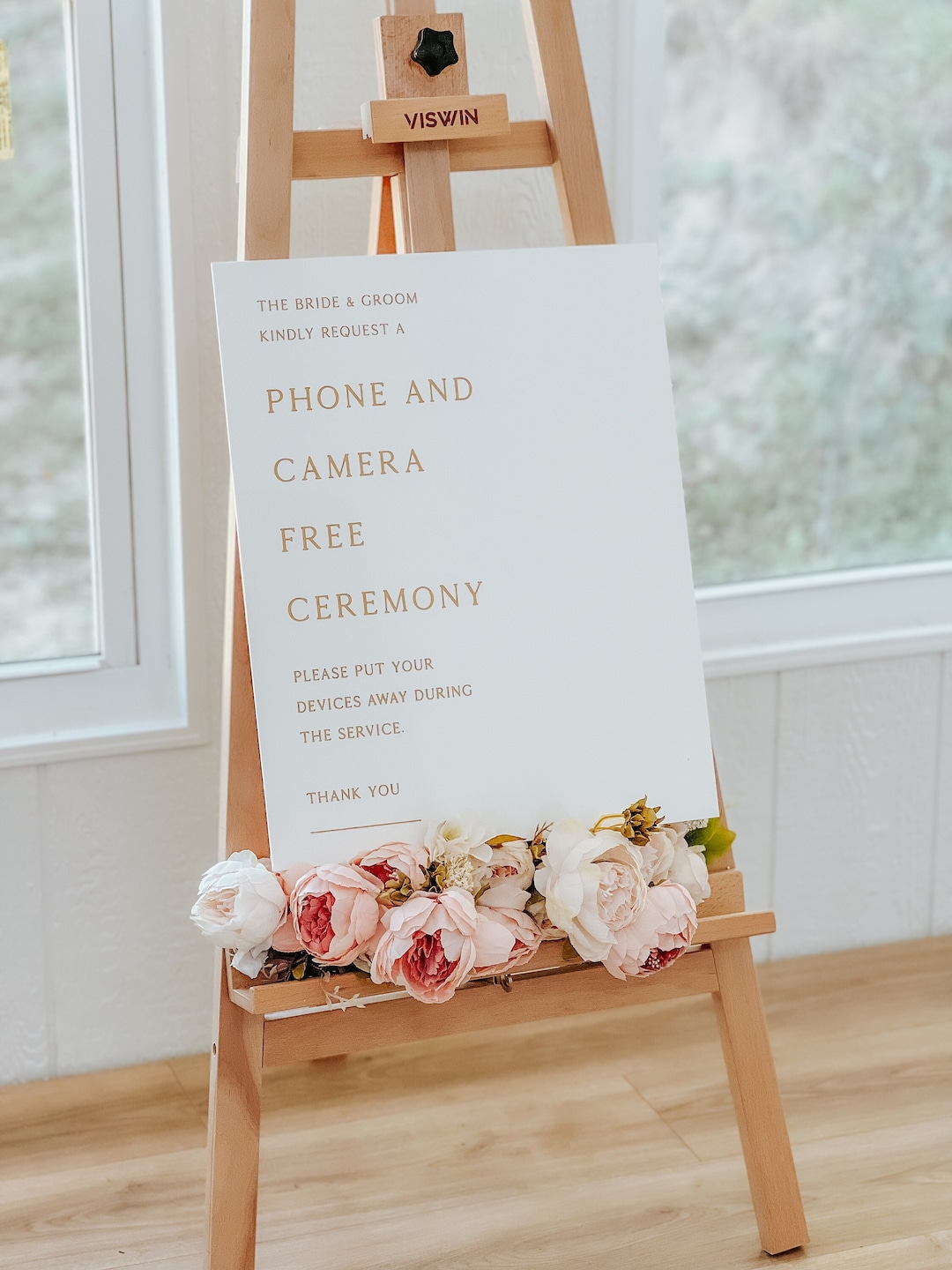 Acrylic Unplugged Ceremony Sign | Phone and Camera Free Ceremony Sign ...