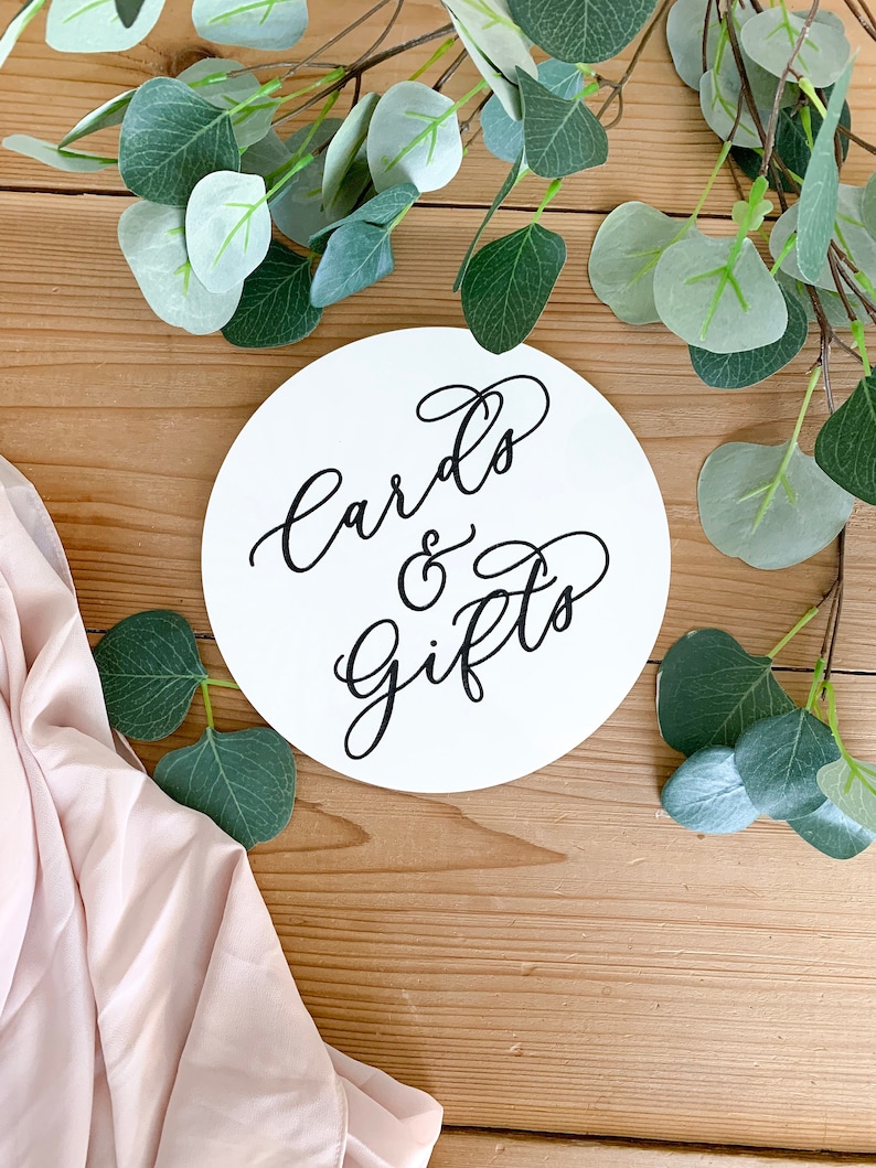 Cards & Gifts Freestanding Acrylic Sign Round Acrylic Sign | Etsy