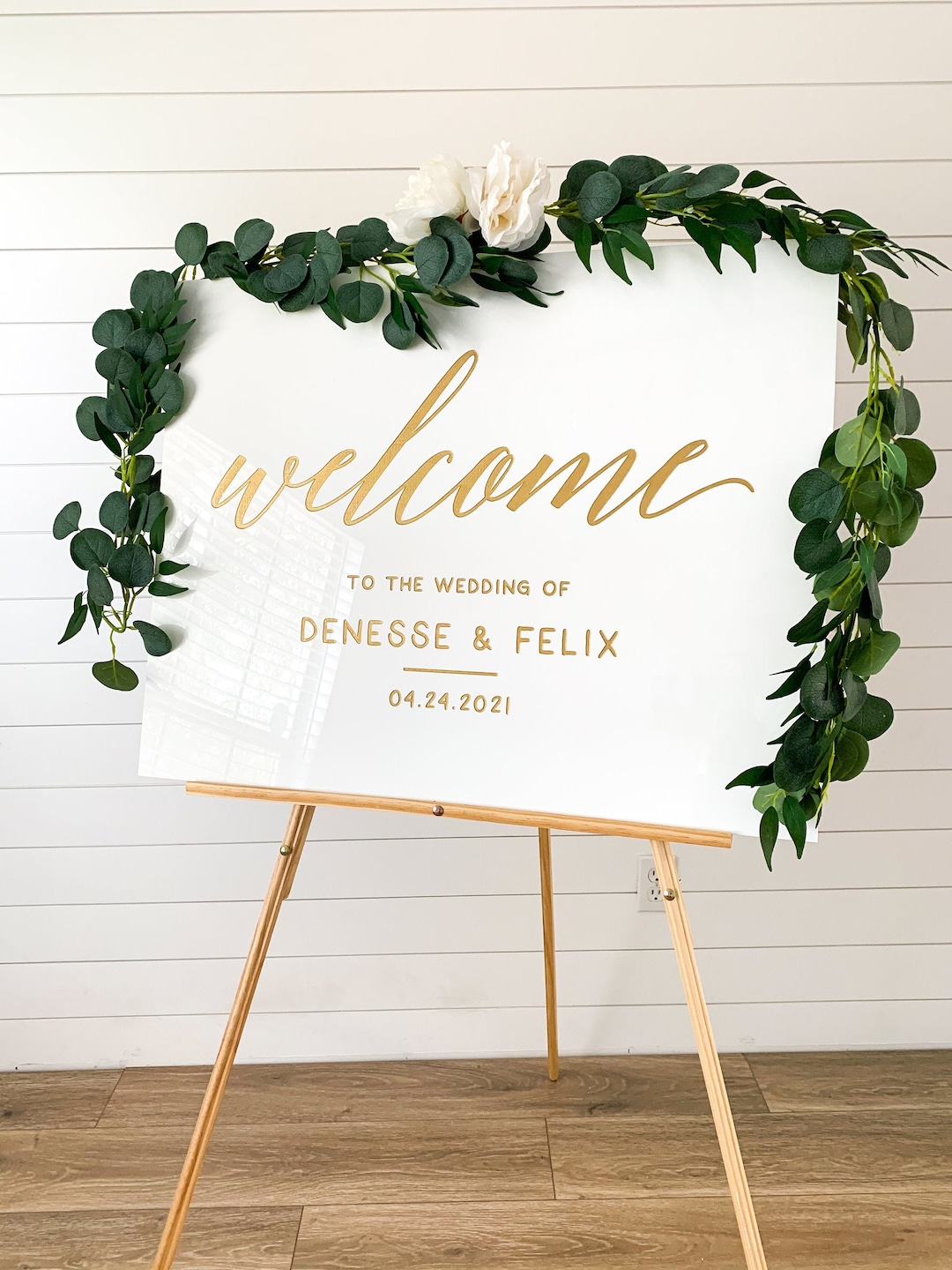 Personalized Painted Back Welcome Sign, Brushed Back Acrylic Welcome ...