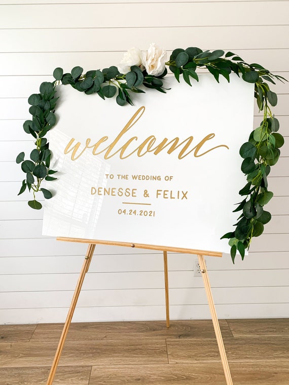 Personalized Painted Back Welcome Sign Brushed Back Acrylic - Etsy