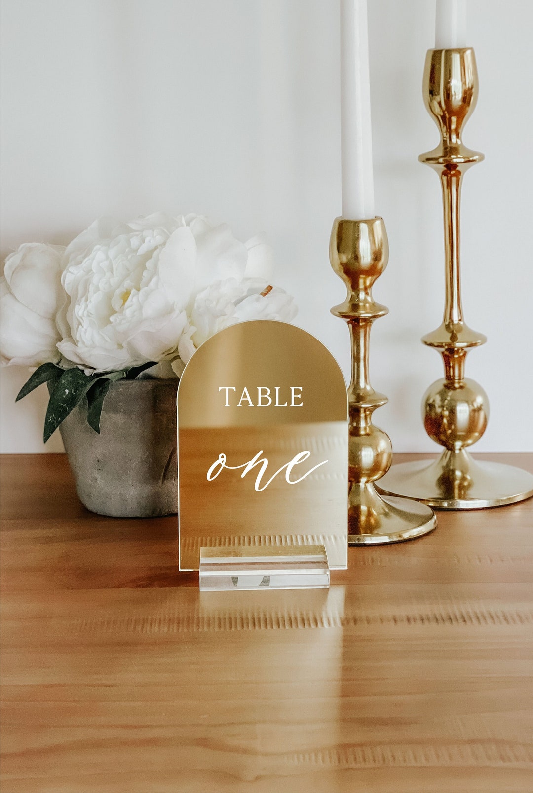 Arch Mirror Acrylic Table Numbers | Arch Table Signs | Wedding Acrylic ...