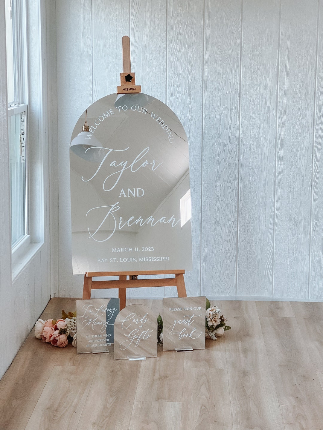 Mirror Acrylic Wedding Sign Package | Acrylic Sign Package | Customize ...