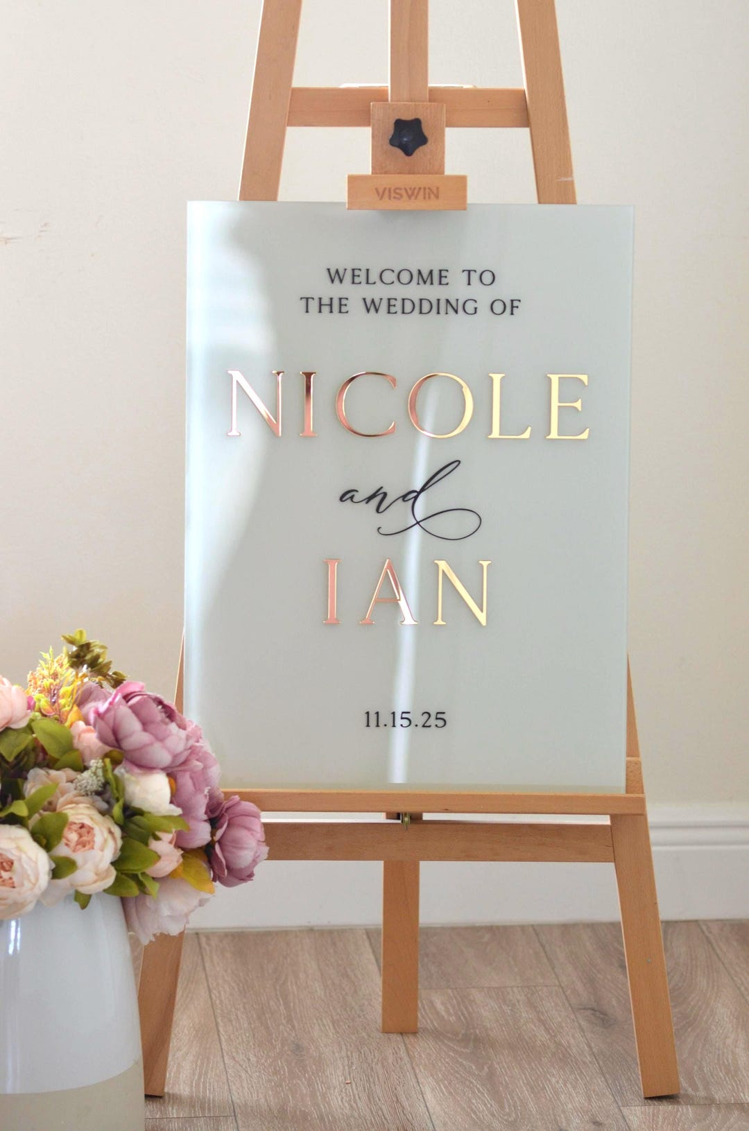 3D Welcome to the Wedding | Acrylic Welcome Sign | 3D Mirror Wedding ...
