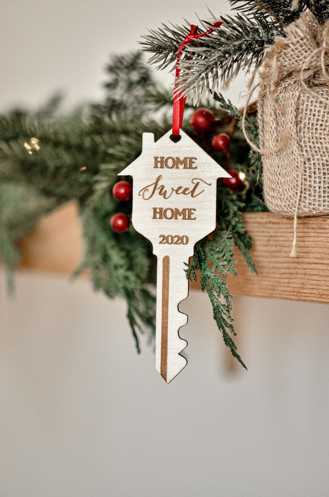 Home Sweet Home Ornament- Key Ornament- Gift Under 15 - Etsy