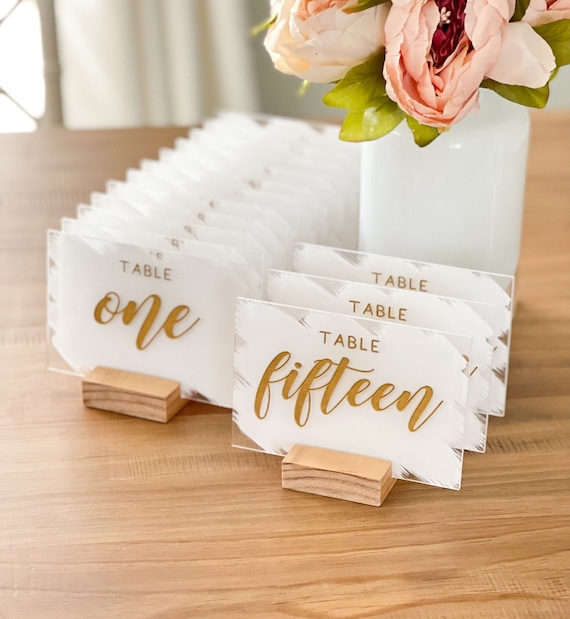 Acrylic table number store