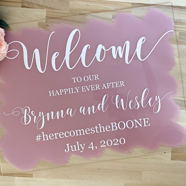 Acrylic Welcome Sign - Etsy
