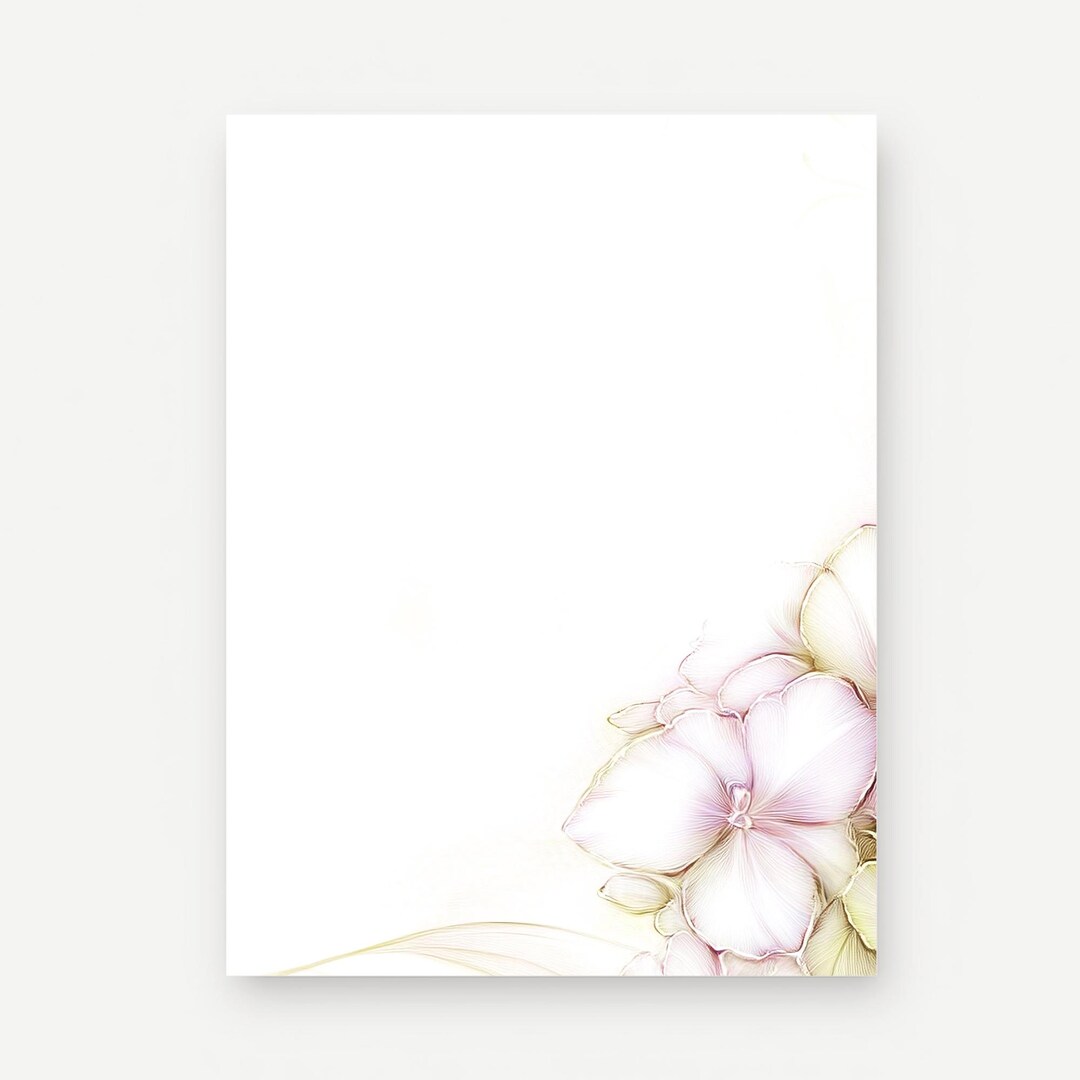 Hydrangeas #1 | Airy Floral Writing Paper Printable Stationery Digital ...