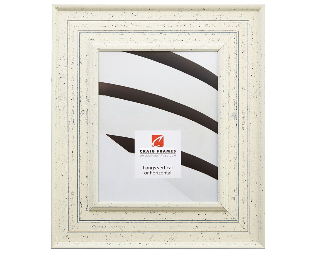 Chesapeake, Weathered Off-white Picture Frame, 3" Wide, 35 Common Sizes ...