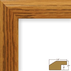 Mossehaus, Light Oak Picture Frame, 1.5" Wide, 35 Common Sizes (FW4NA ...