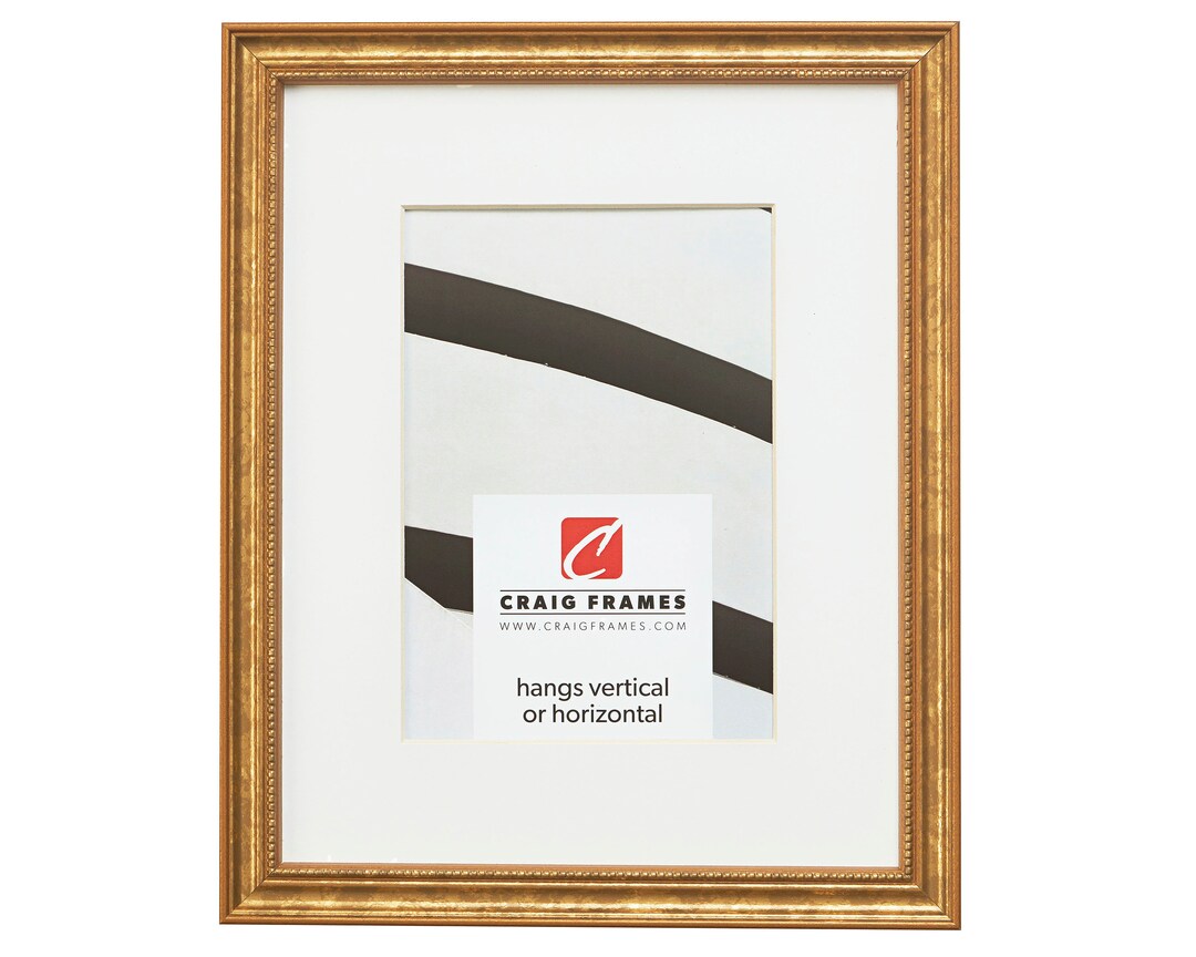 Stratton Aged Gold Picture Frame With Single Opening White - Etsy