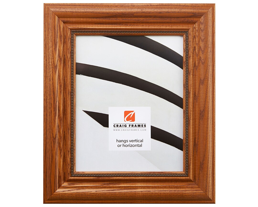 Colonial Ornate, Honey Brown Solid Wood Picture Frame, 2.25" Wide, 35 ...