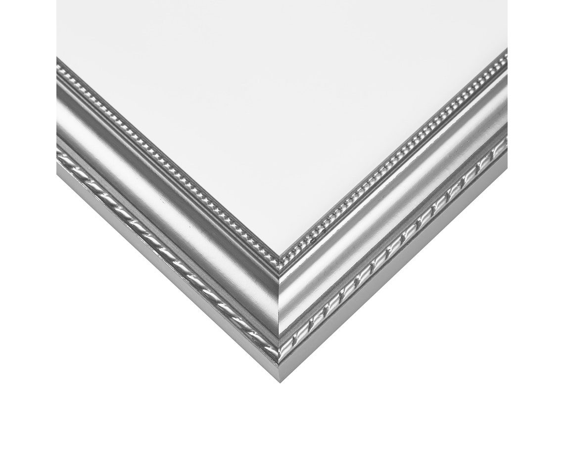 Victoria Ornate Silver Picture Frame With Single White Mat - Etsy