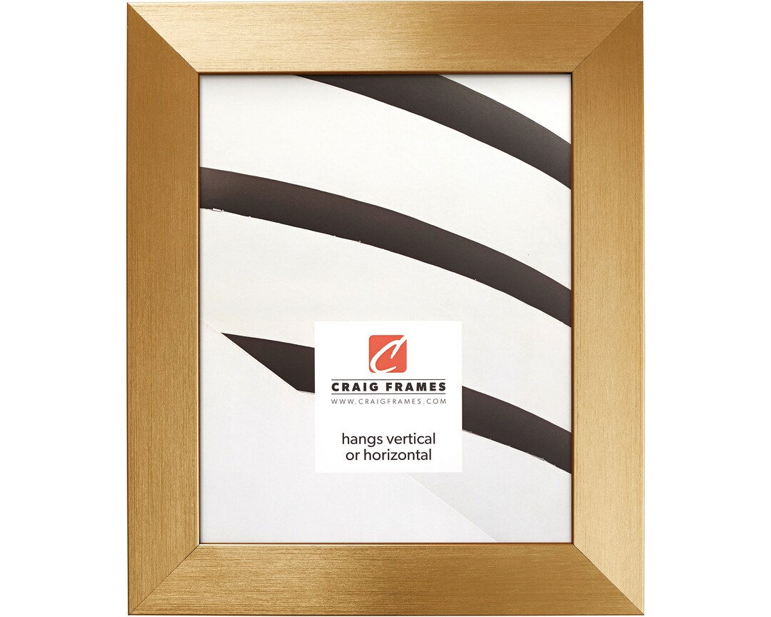 Modern Aesthetics 150, Brushed Gold Picture Frame, 1.5" Wide, 35 Common ...