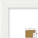 Contemporary, Modern White Picture Frame, 1 Wide, 60 Uncommon Sizes ...
