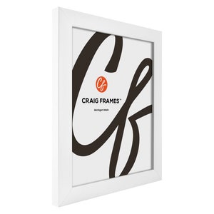 Contemporary 1", Modern White Picture Frame, 1" Wide, 25 Common Sizes ...