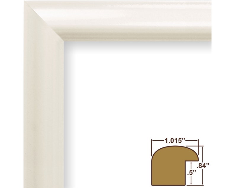 Bullnose White Picture Frame, 1" Wide, Gallery Wall Art - Etsy