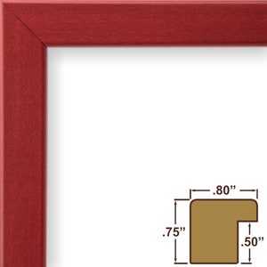 Colori 75, Modern Red Picture Frame, .75" Wide, 22 Common Sizes (72024 ...