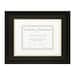 Contemporary, Black Document Frame, 11x14 Inch, Double Mat With Single ...