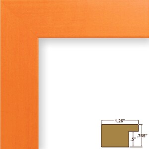 Colori 125, Modern Orange Picture Frame, 1.25" Wide, 35 Common Sizes ...