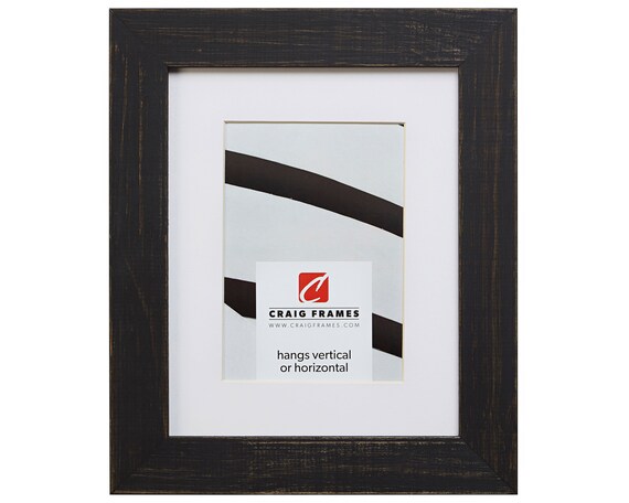 Jasper Rustic Charcoal Black Picture Frame With Single - Etsy