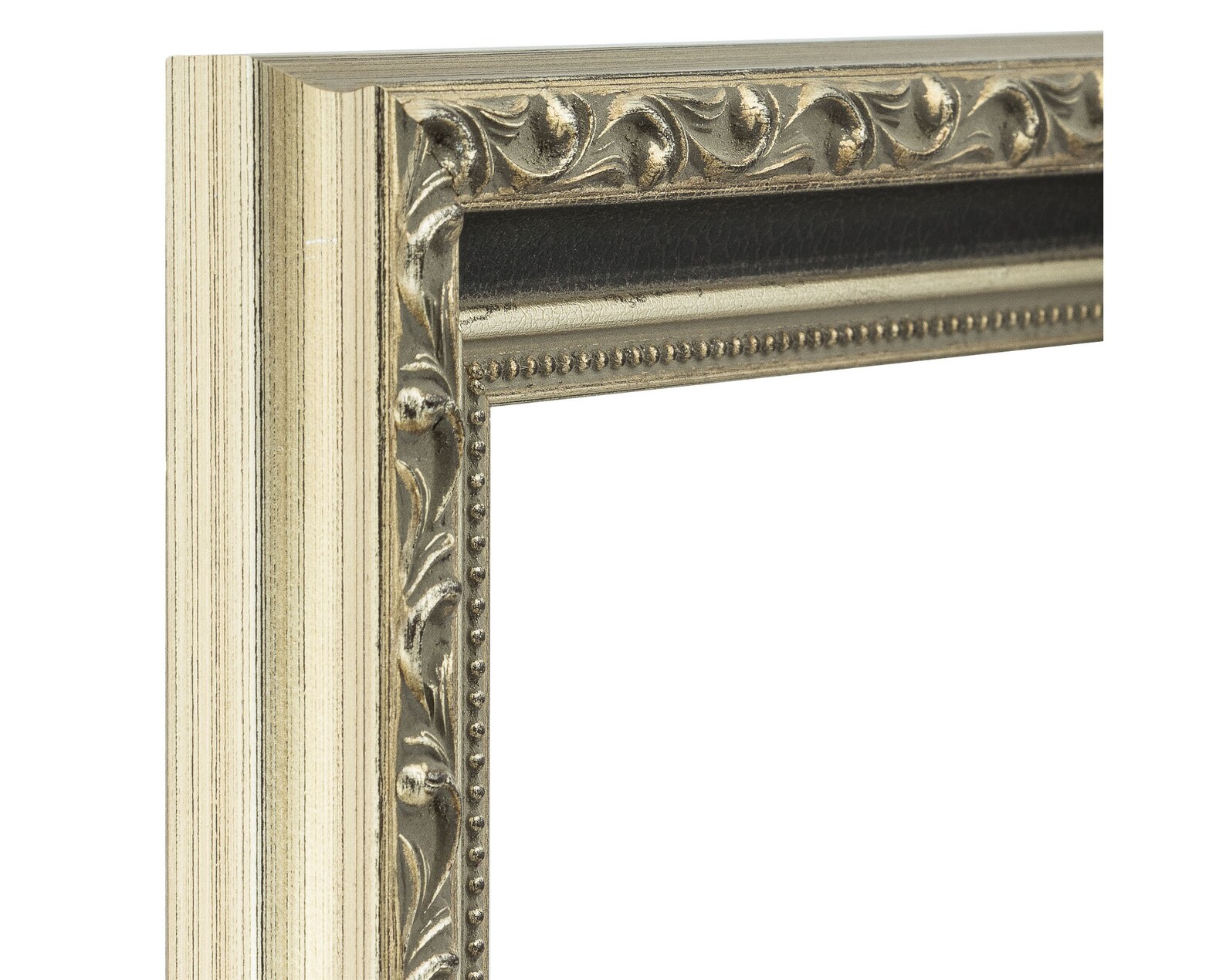 Regence, Antique Silver and Black Picture Frame, 1.25" Wide, 35 Common ...