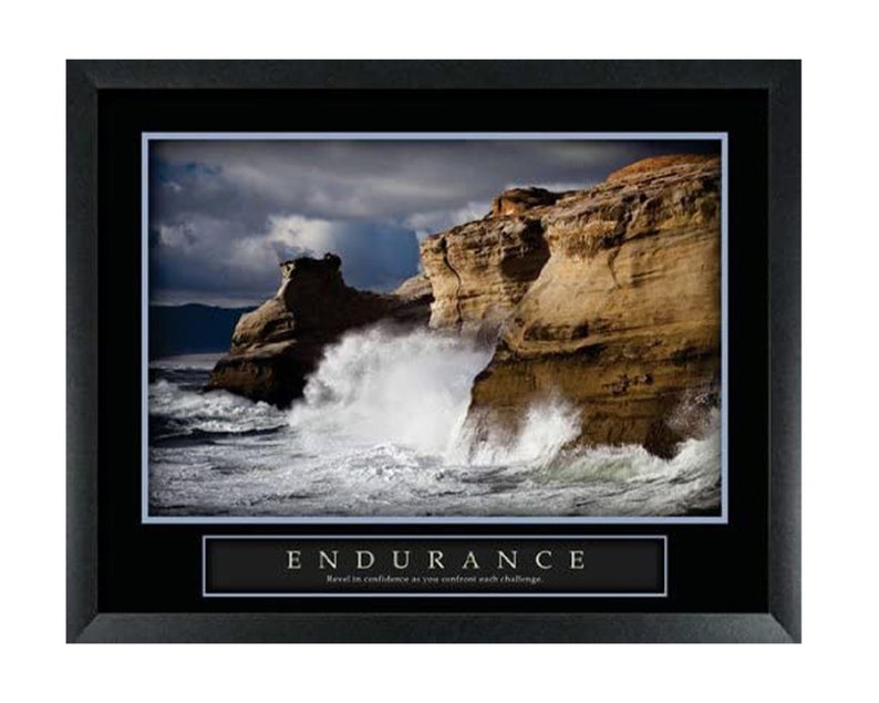 Innovation, Vision, Influence, Endurance, 4-pack Framed Motivational ...