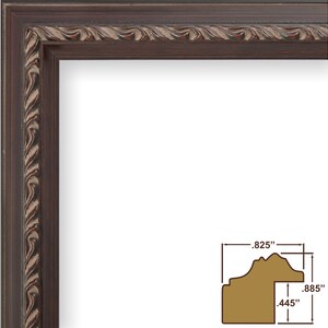 Whittemore, Dark Cherry Ornate Picture Frame, .875" Wide, 35 Common ...