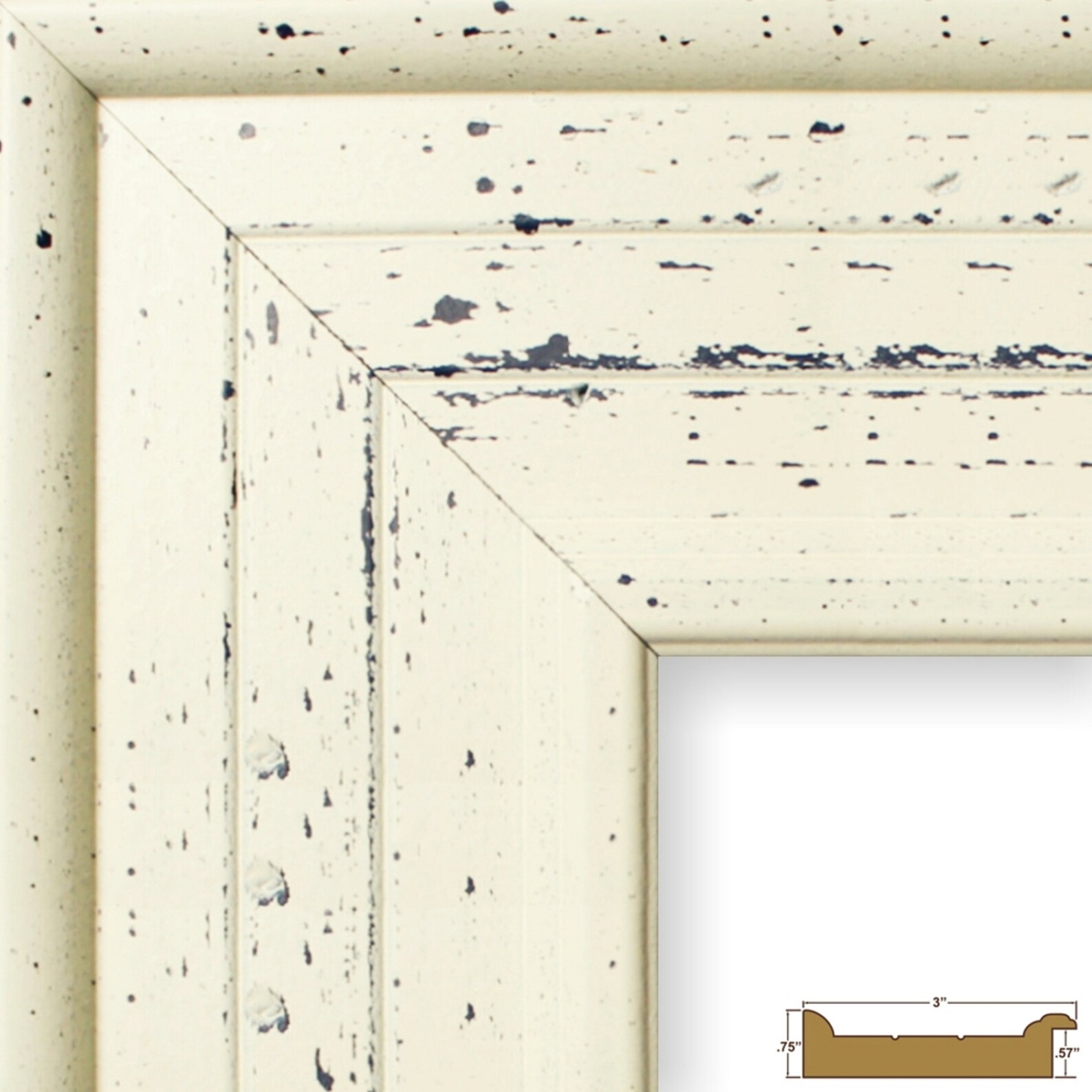 Chesapeake Weathered Off-white Picture Frame 8x30 Inch - Etsy