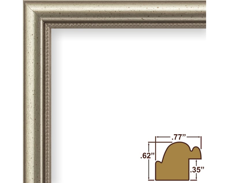 Stratton, Distressed Silver Picture Frame, .75" Wide, Set of Four, 35 ...
