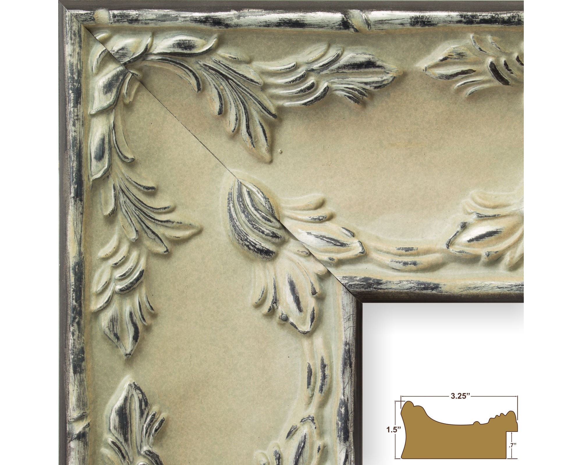 Renaissance Antique Pewter Picture Frame 3.25 Wide 35 - Etsy