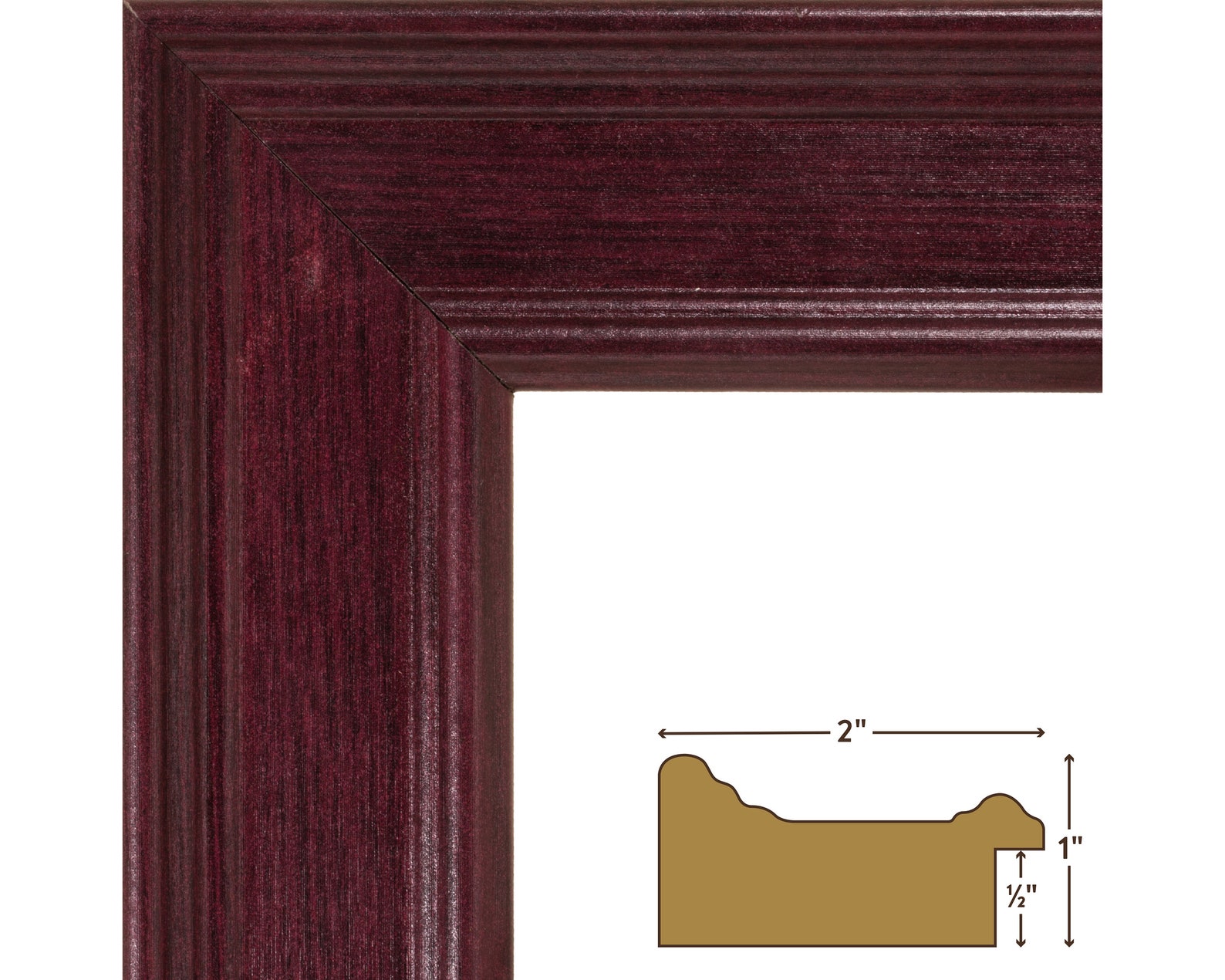 Revival Mahogany Red Picture Frame With Single White Mat - Etsy