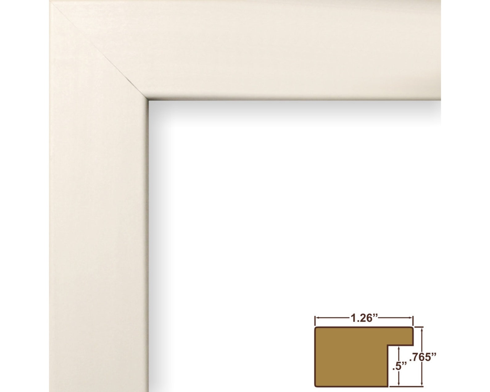 Modern off White Picture Frame, 1.25" Wide, Common Sizes - Etsy