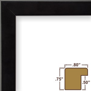 Colori 75, Modern Black Picture Frame, .75" Wide, Set of Two, 22 Common ...