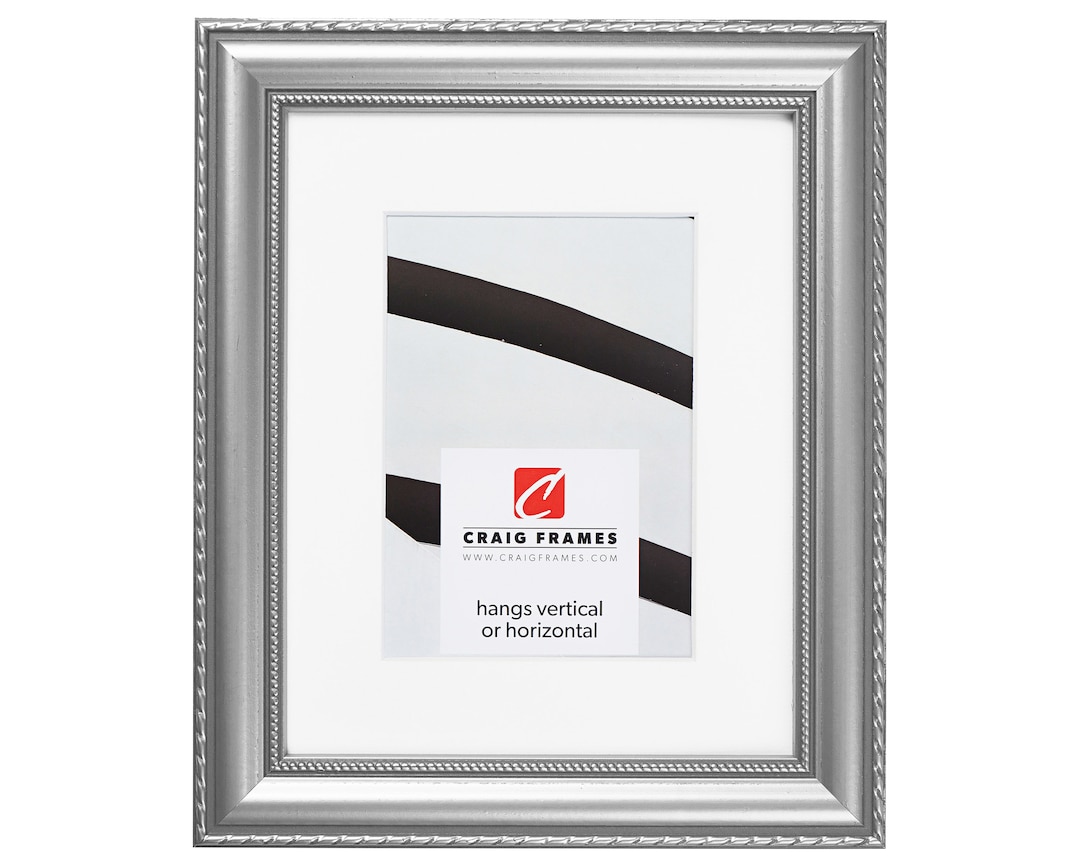 Victoria Ornate Silver Picture Frame With Single White Mat - Etsy