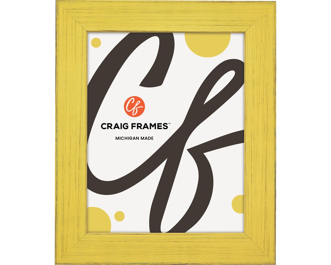 Jasper, Rustic Southern Yellow Picture Frame, 1.5" Wide, 37 Oversize ...