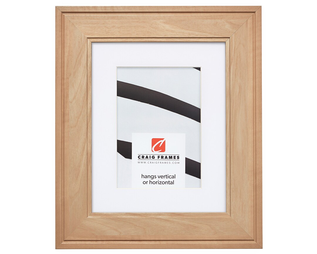 Contemporary Inspirations, Maple Wood Finish Frame with Single White ...