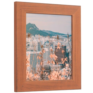 Jasper, Rustic Bourbon Orange Picture Frame With Glass, 1.5" Wide, 25 ...