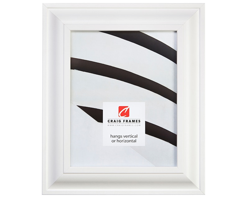 Satin White Picture Frame, 2 Inch Wide, Contemporary Style - Etsy