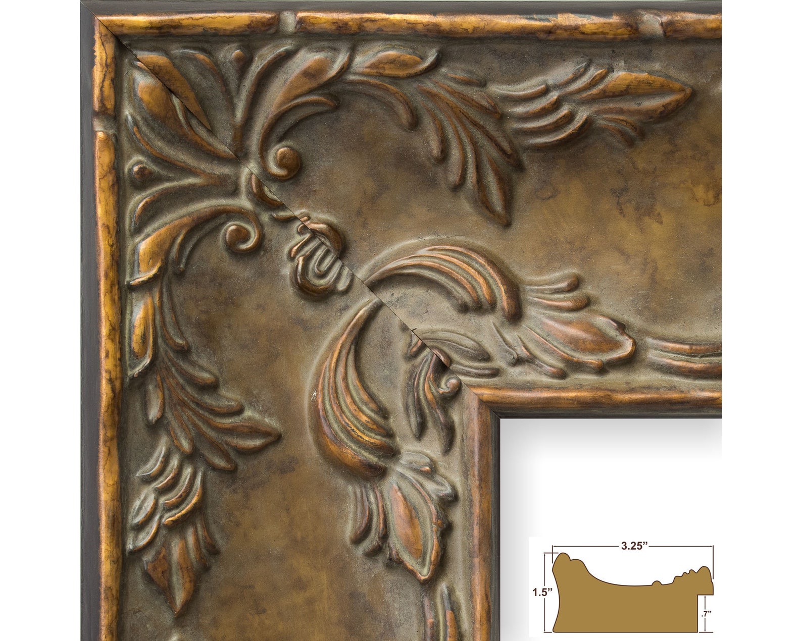 Renaissance, Antique Gold Picture Frame, 3.25" Wide, 35 Common Sizes ...