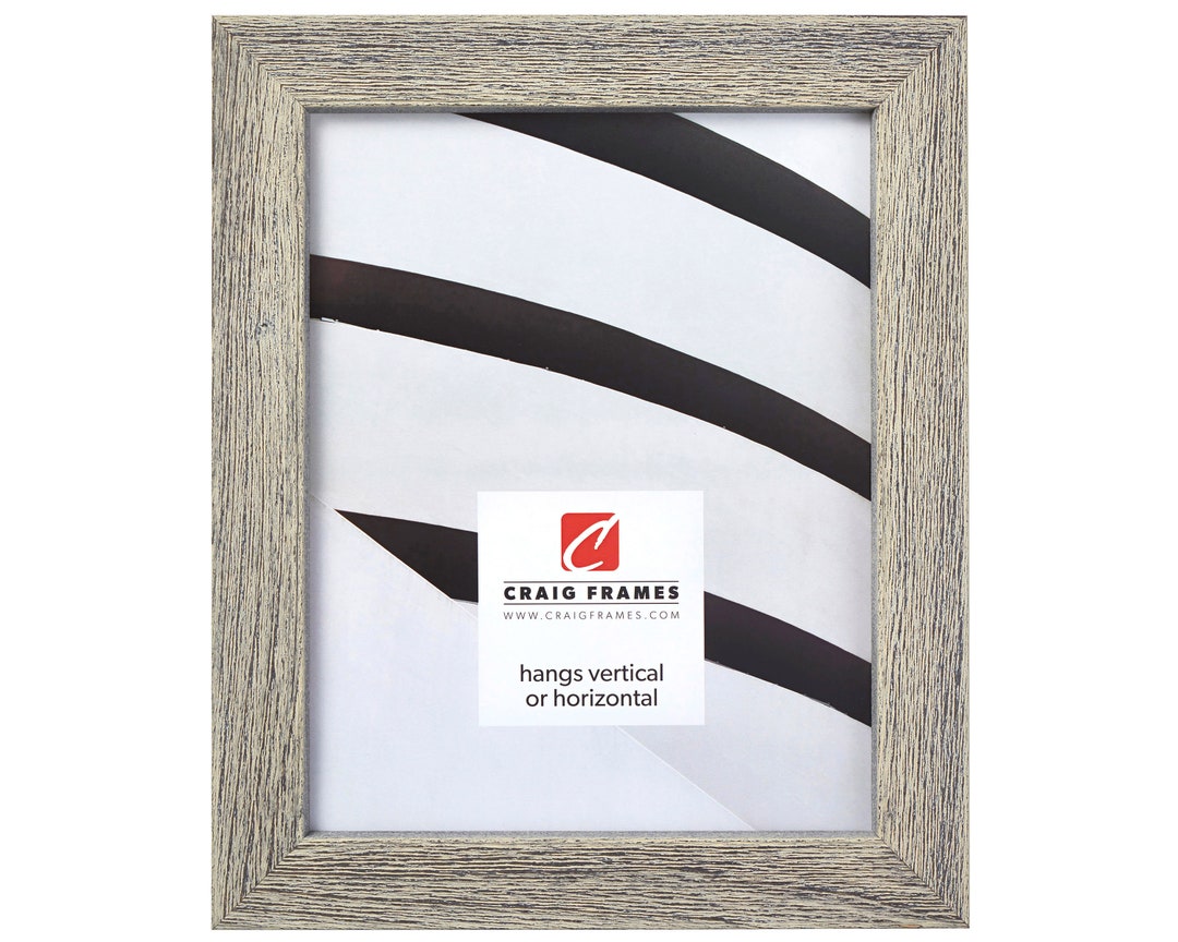 Gesso, Distressed Off- White Picture Frame, 1.25" Wide, 35 Common Sizes ...