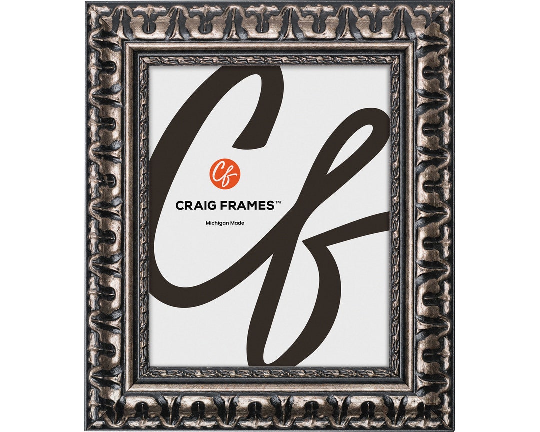 Ornate Scratched Silver Picture Frame, 2" Wide, Large Sizes - Etsy