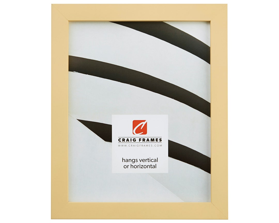Confetti, Modern Pastel Yellow Picture Frame, .875" Wide, 70 Sizes ...
