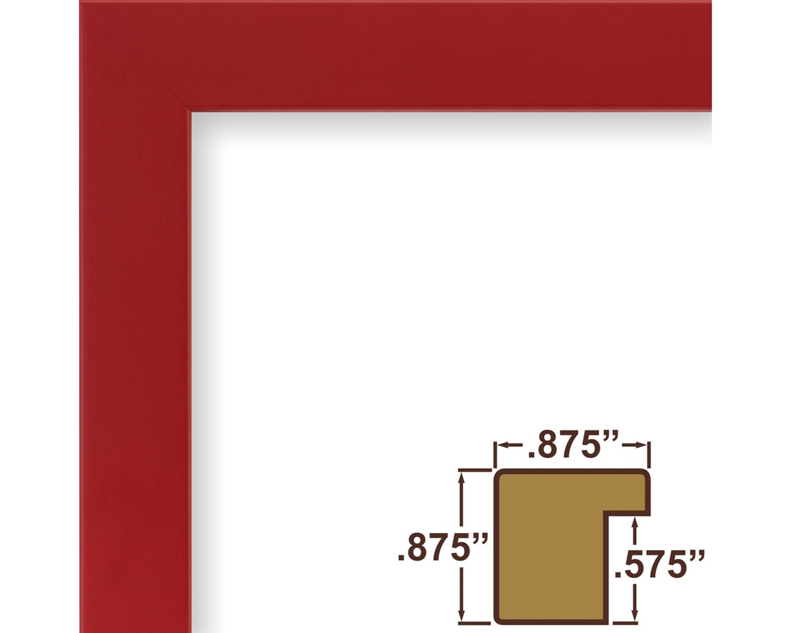 Confetti, Modern Red Picture Frame, .875 Wide, 70 Sizes 140635 Craig ...