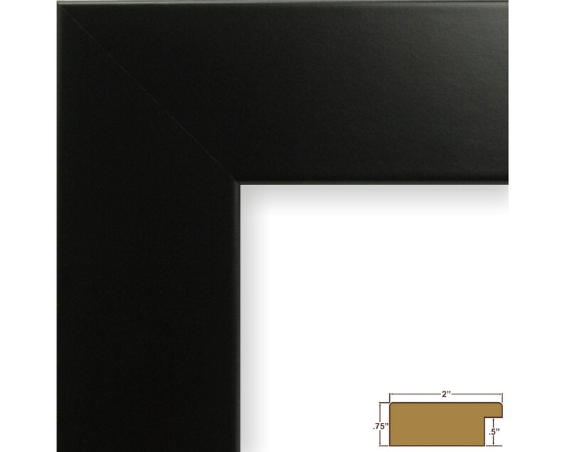 Bauhaus 200 Modern Satin Black Picture Frame With Single | Etsy